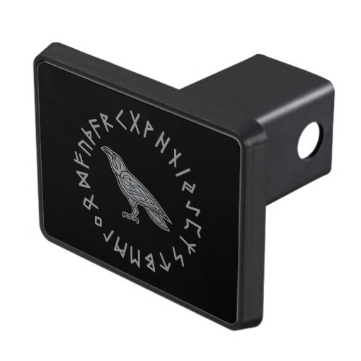 Odin Raven Crow Viking Mythology runes runic Hitch Cover | Zazzle
