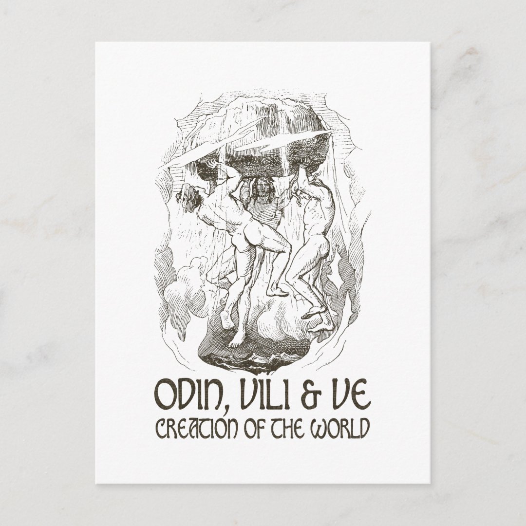 Odin, Vili and Ve Postcard | Zazzle