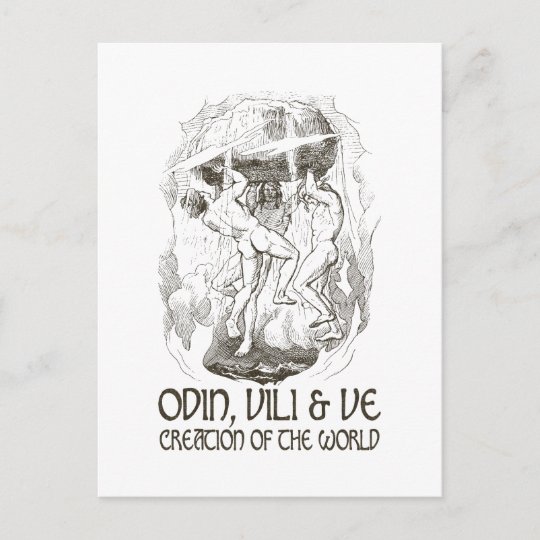 Odin, Vili and Ve Postcard | Zazzle.com