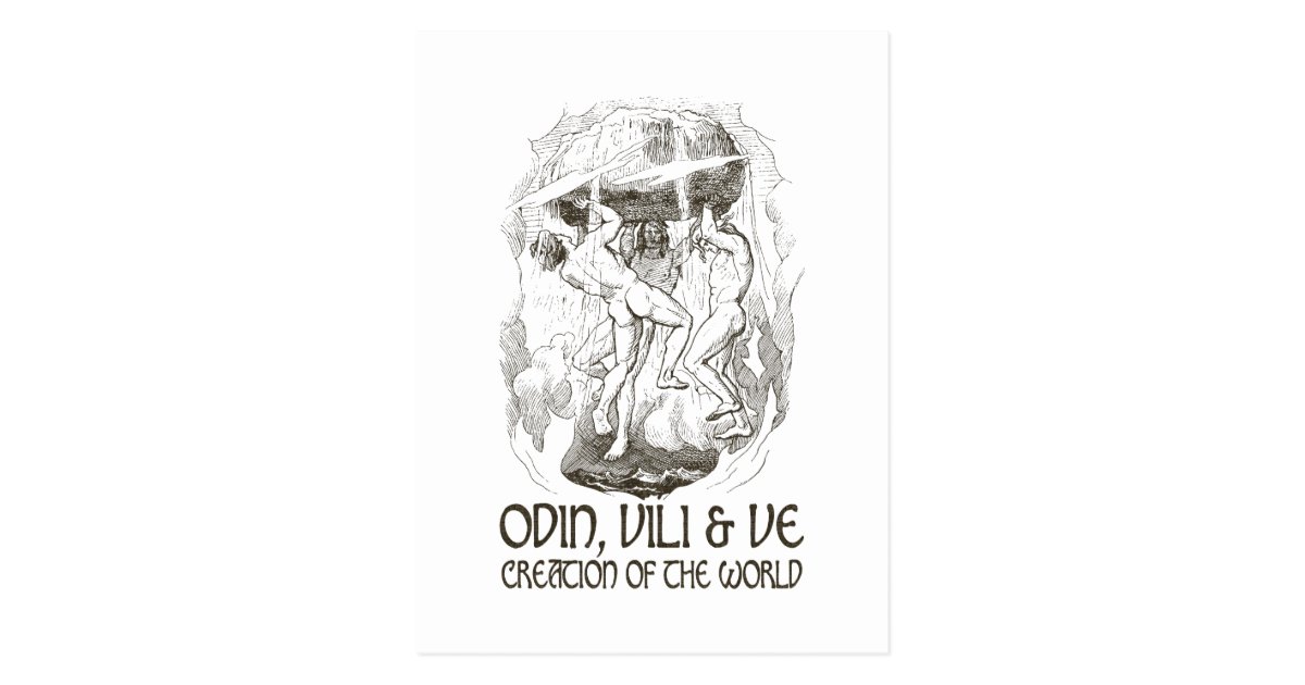 Odin, Vili and Ve Postcard | Zazzle.com