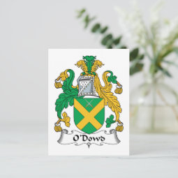 O'Dowd Family Crest Postcard | Zazzle