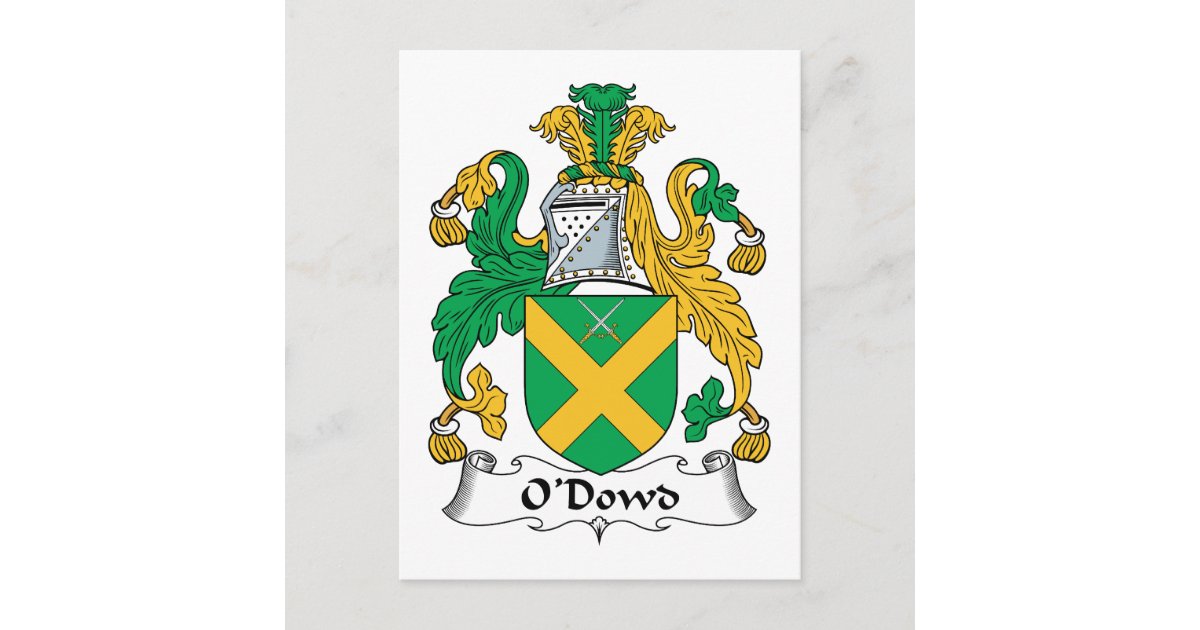 O'Dowd Family Crest Postcard | Zazzle