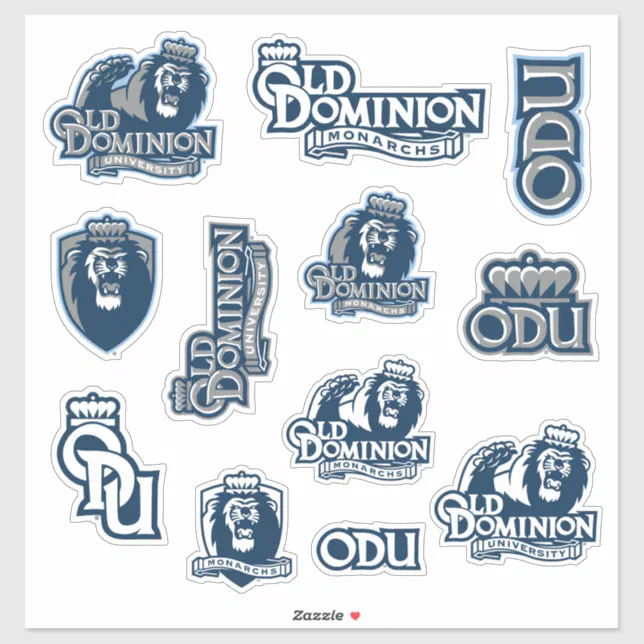 ODU Old Dominion University Logos Sticker | Zazzle