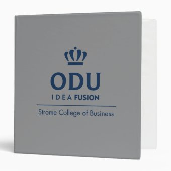 ODU Stacked Logo - Blue 3 Ring Binder | Zazzle