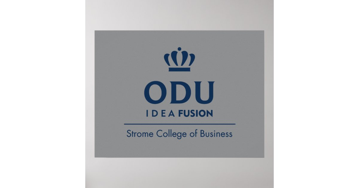 ODU Stacked Logo - Blue Poster | Zazzle