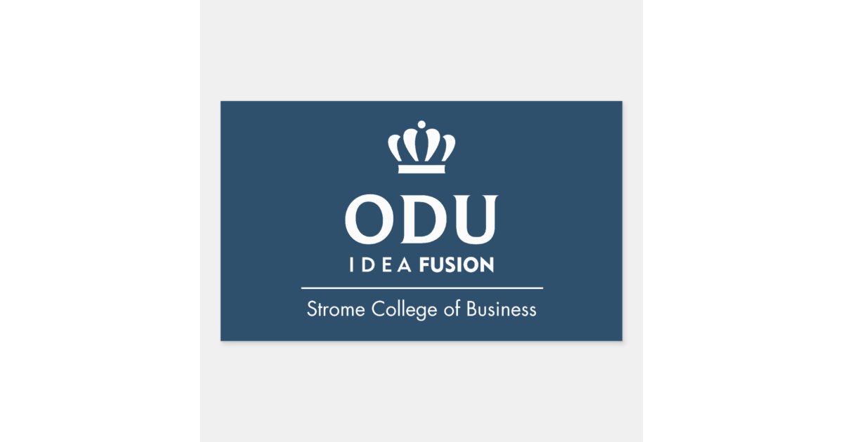 ODU Stacked Logo Rectangular Sticker | Zazzle