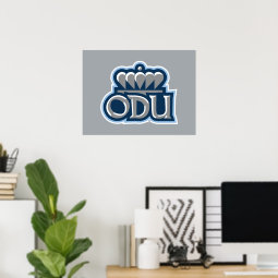 ODU Stacked with Crown Poster | Zazzle