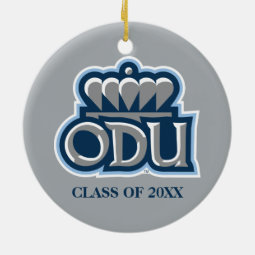 ODU with Crown and Class Year Ceramic Ornament | Zazzle
