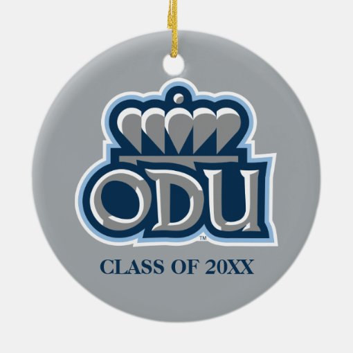 ODU with Crown and Class Year Ceramic Ornament | Zazzle