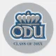ODU with Crown and Class Year Classic Round Sticker | Zazzle