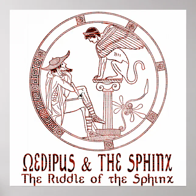 Oedipus & the Sphinx Poster | Zazzle