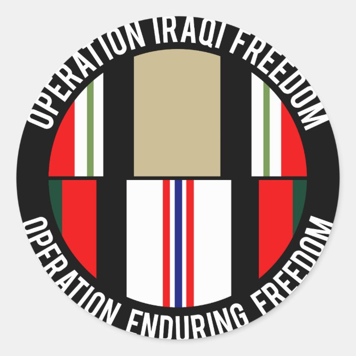 OEF - OIF CLASSIC ROUND STICKER | Zazzle.com