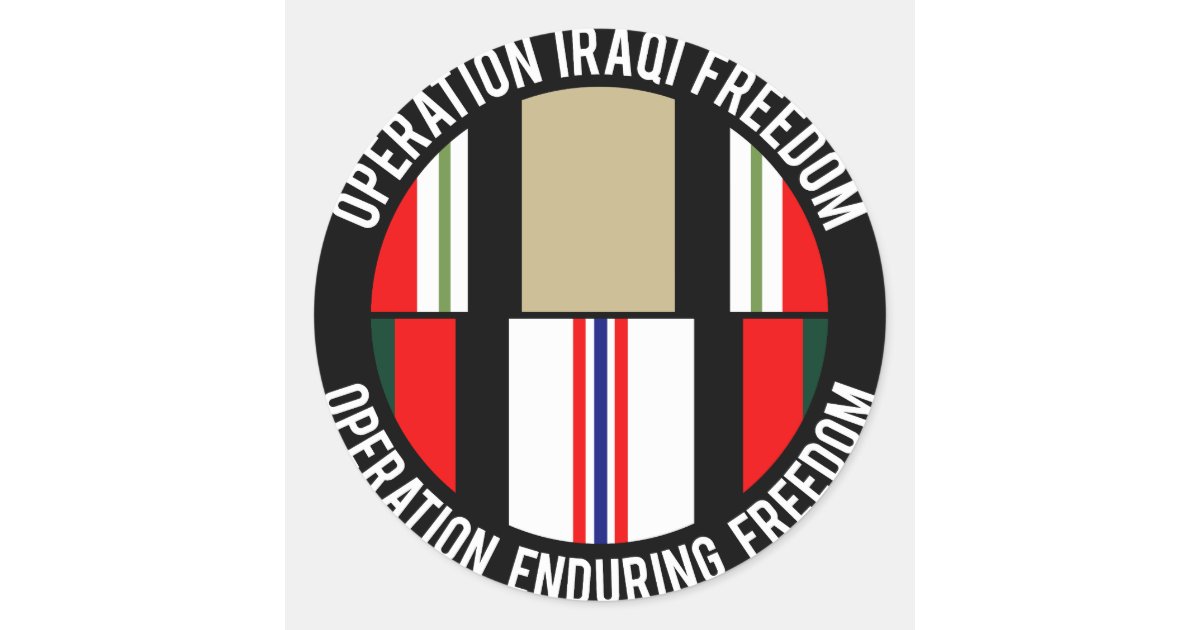 OEF - OIF CLASSIC ROUND STICKER | Zazzle
