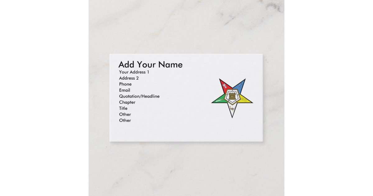 OES Business card | Zazzle