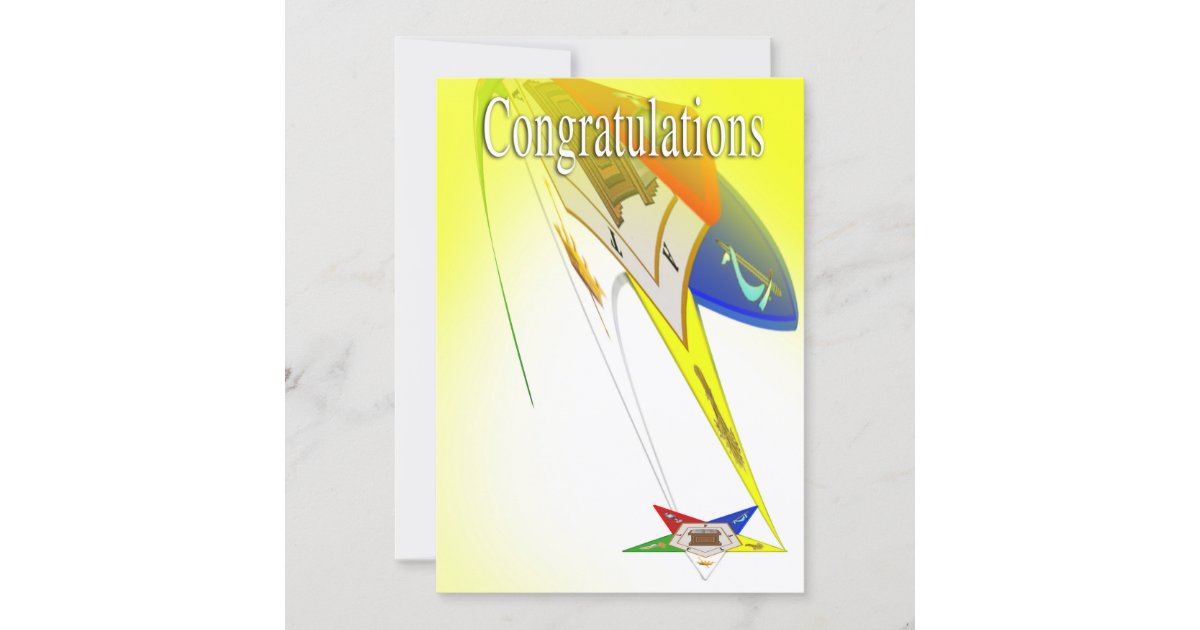 OES Congratulations Invitation | Zazzle