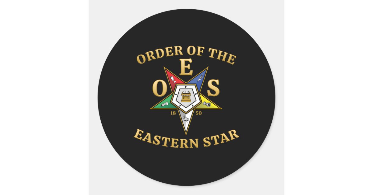 Oes Emblem Order Of The Eastern Star Classic Round Sticker | Zazzle