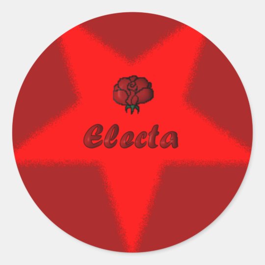 OES Floral Star Point Sticker – Electa | Zazzle.com