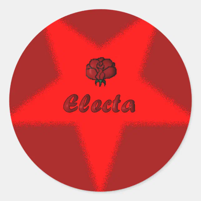OES Floral Star Point Sticker – Electa | Zazzle
