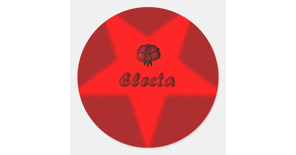 OES Floral Star Point Sticker – Electa | Zazzle