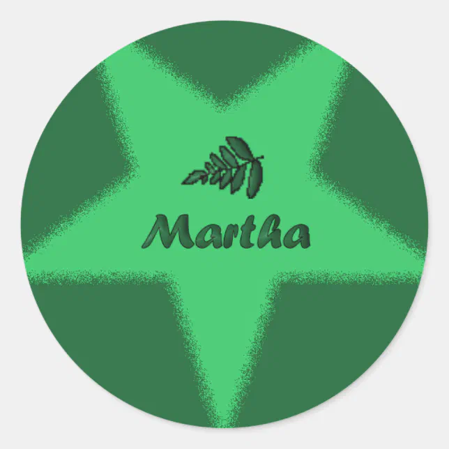 OES Floral Star Point Sticker – Martha | Zazzle
