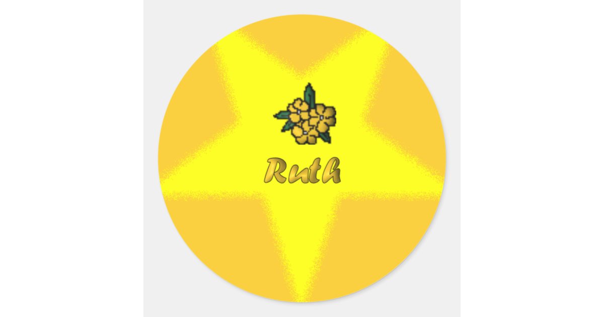 OES Floral Star Point Sticker -Ruth | Zazzle