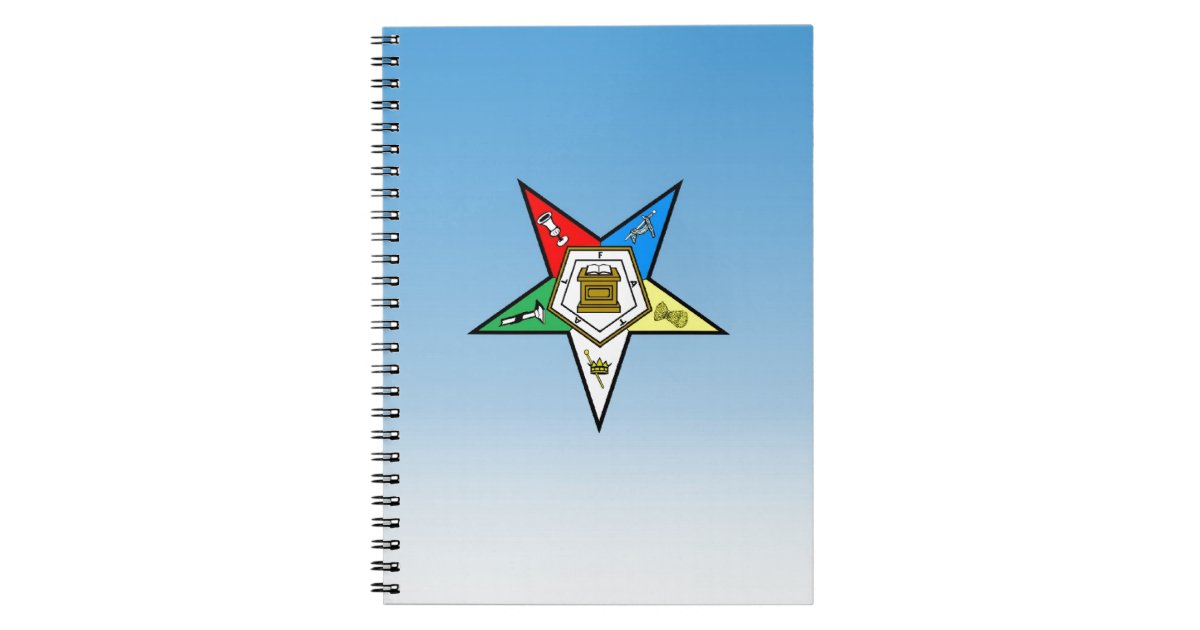 OES Order of the Eastern Star Blue Notebook | Zazzle