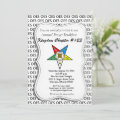 OES Order of the Eastern Star Invitation | Zazzle