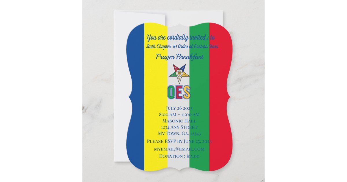 OES Prayer Breakfast Invitation | Zazzle