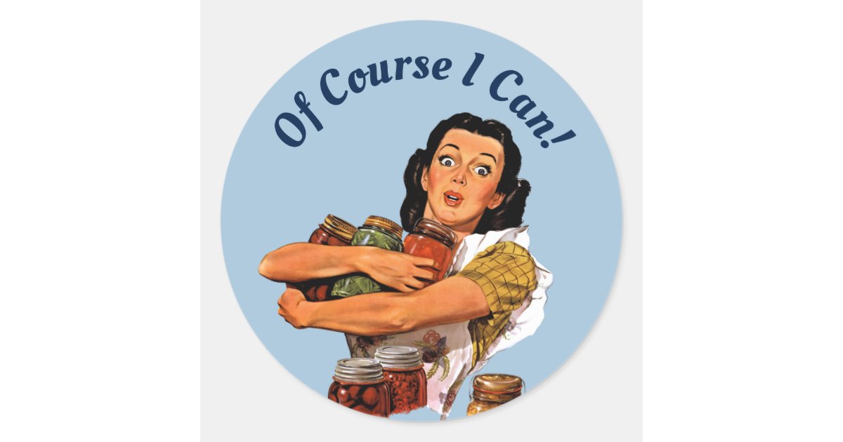 Of Course I Can Classic Round Sticker | Zazzle