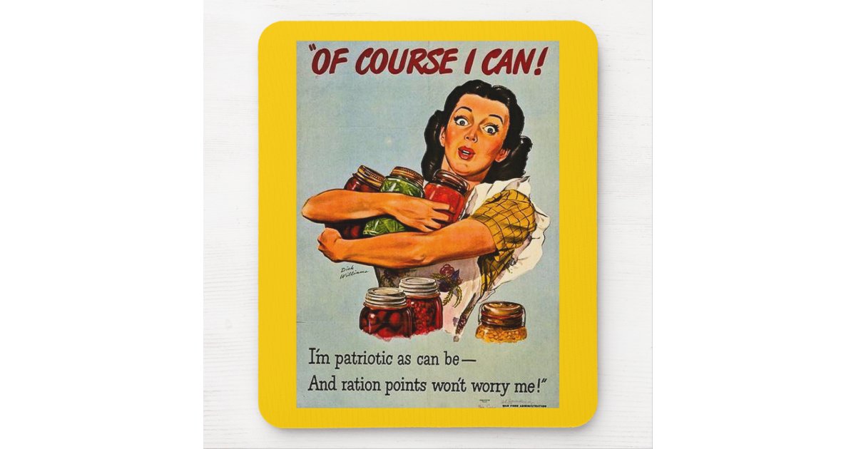 Of Course I Can! Vintage World War II Mouse Pad | Zazzle
