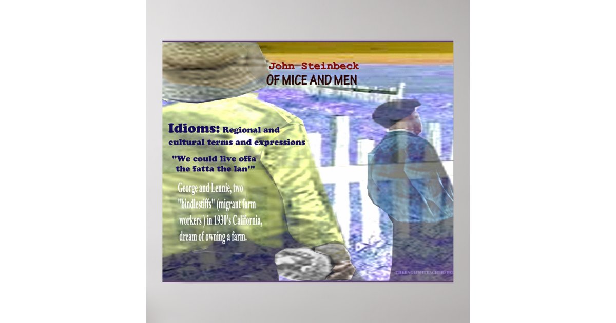 Of Mice and Men Idioms Poster | Zazzle
