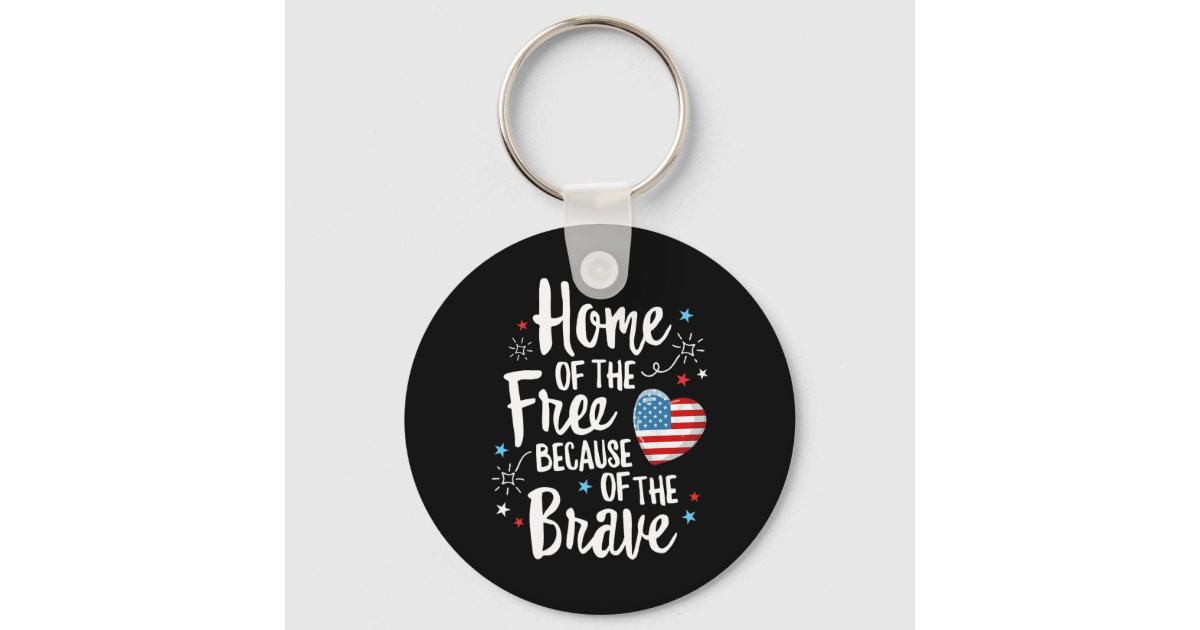 Of The Free Veterans 4th Of July Women Wife Patrio Keychain | Zazzle