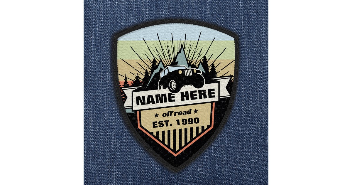 Off Road Adventure Personalized Patch | Zazzle