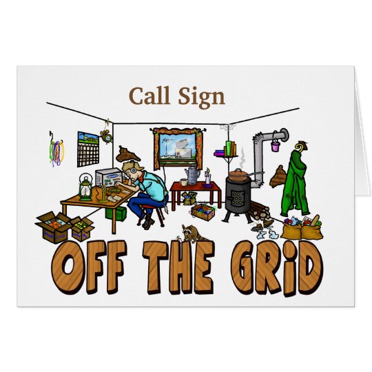 Off-The-Grid Ham Radio Operator Birthday Card | Zazzle.com