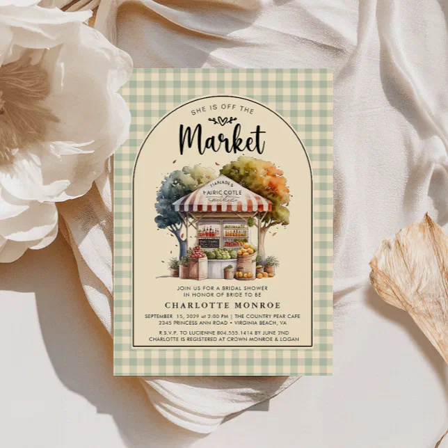 Off the Market Bridal Shower Invitation | Zazzle