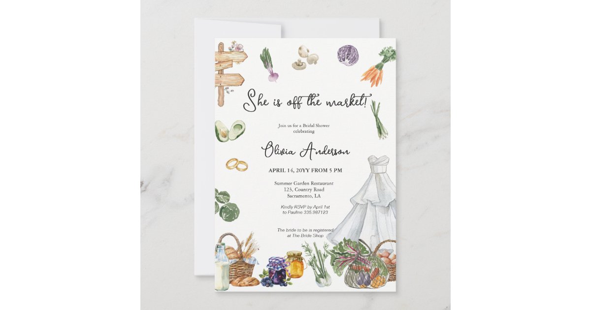 Off the market farmer's Bridal Shower Invitation | Zazzle