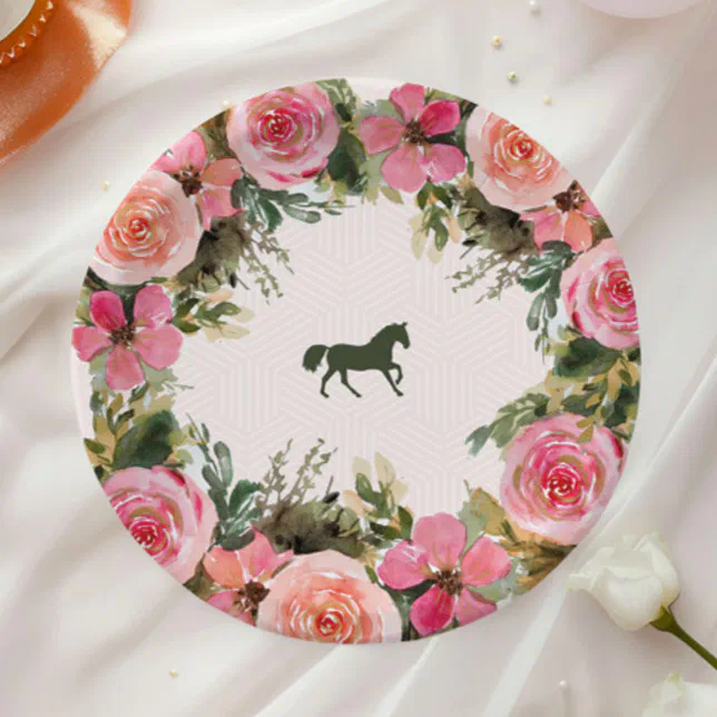 Off to the Altar Kentucky Derby Bridal Shower Paper Plates | Zazzle