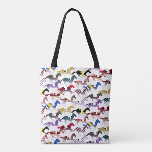 Off to the Horse Races Jockey Silk Pattern Tote Bag | Zazzle