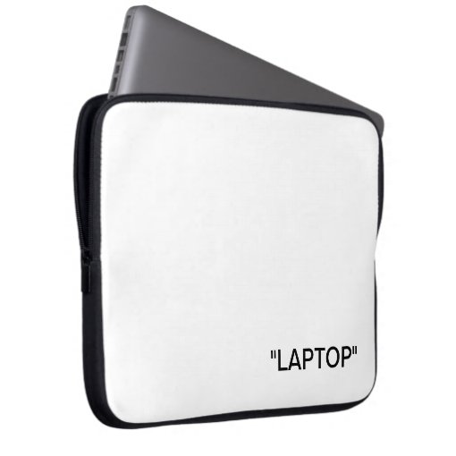 OFF-WHITE LAPTOP SLEEVE "LAPTOP" 15.6" | Zazzle