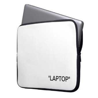 OFF-WHITE LAPTOP SLEEVE "LAPTOP" 15.6" | Zazzle