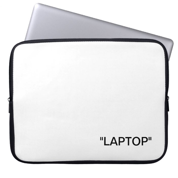 OFF-WHITE LAPTOP SLEEVE "LAPTOP" 15.6" | Zazzle.com