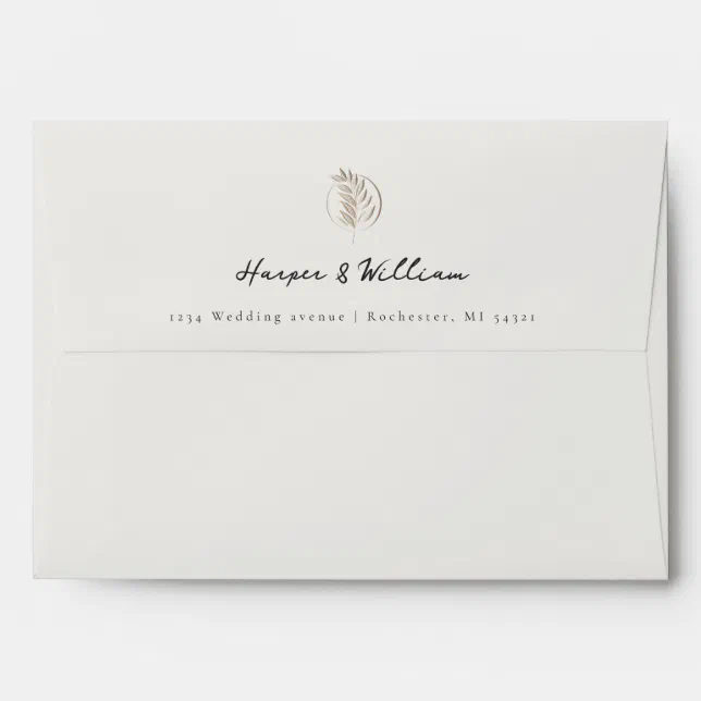 off-white letterpress twig Envelope | Zazzle
