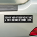 Offensive Obligations Bumper Sticker | Zazzle
