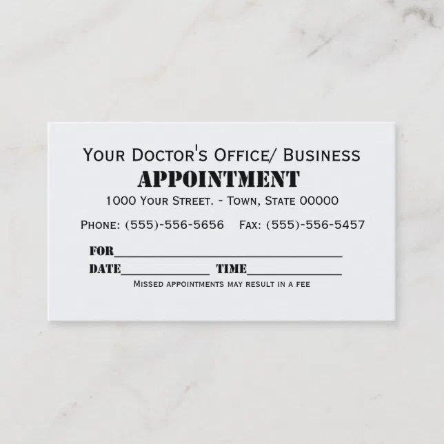 Office Appointment Cards | Zazzle