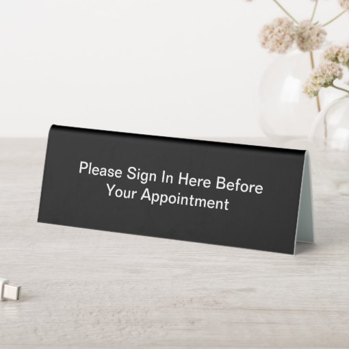 Office Appointment Check In Sign | Zazzle