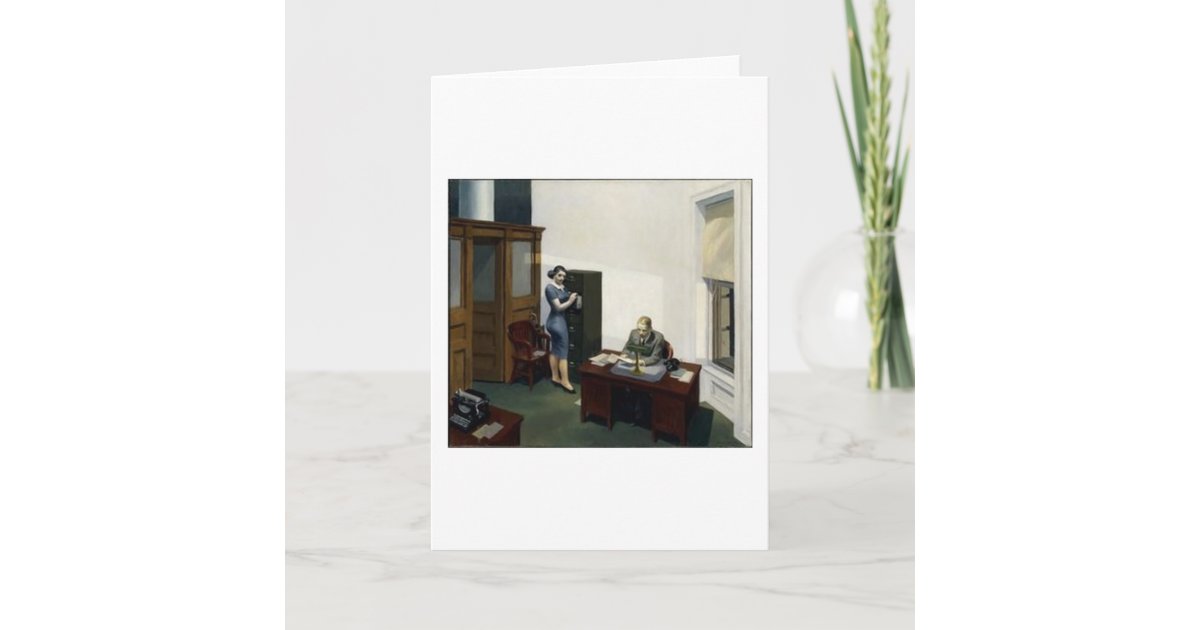 Office at Night - Edward Hopper Card | Zazzle