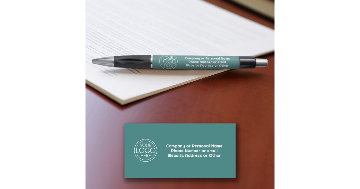 Office Business Logo 3 lines Text Can Edit Color Pen | Zazzle