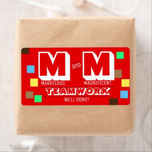 Office candy jar appreciation reward teamwork label | Zazzle