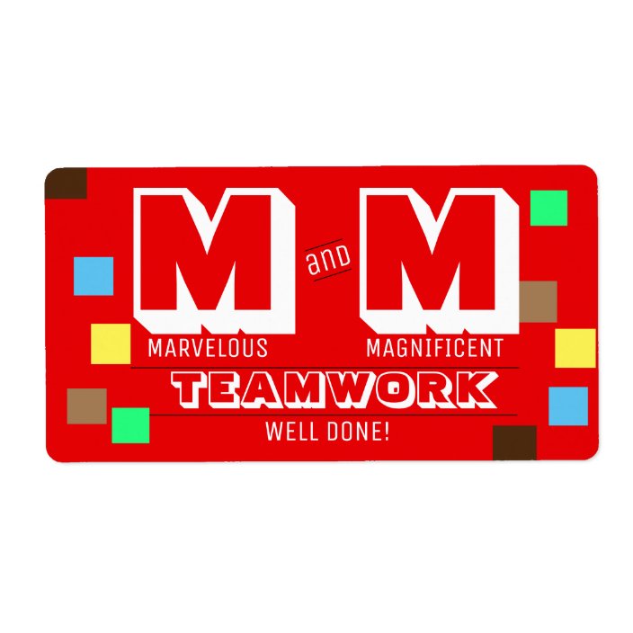 Office candy jar appreciation reward teamwork label | Zazzle.com