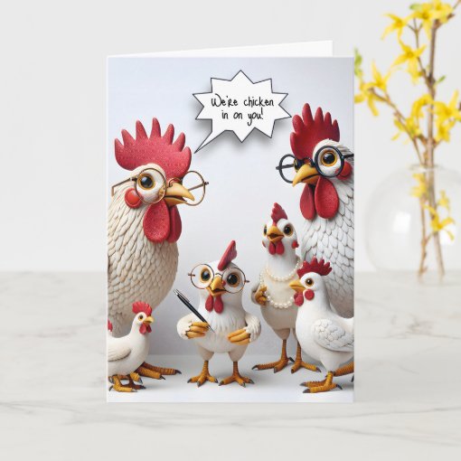 Office Chickens For Get Well Soon Card | Zazzle